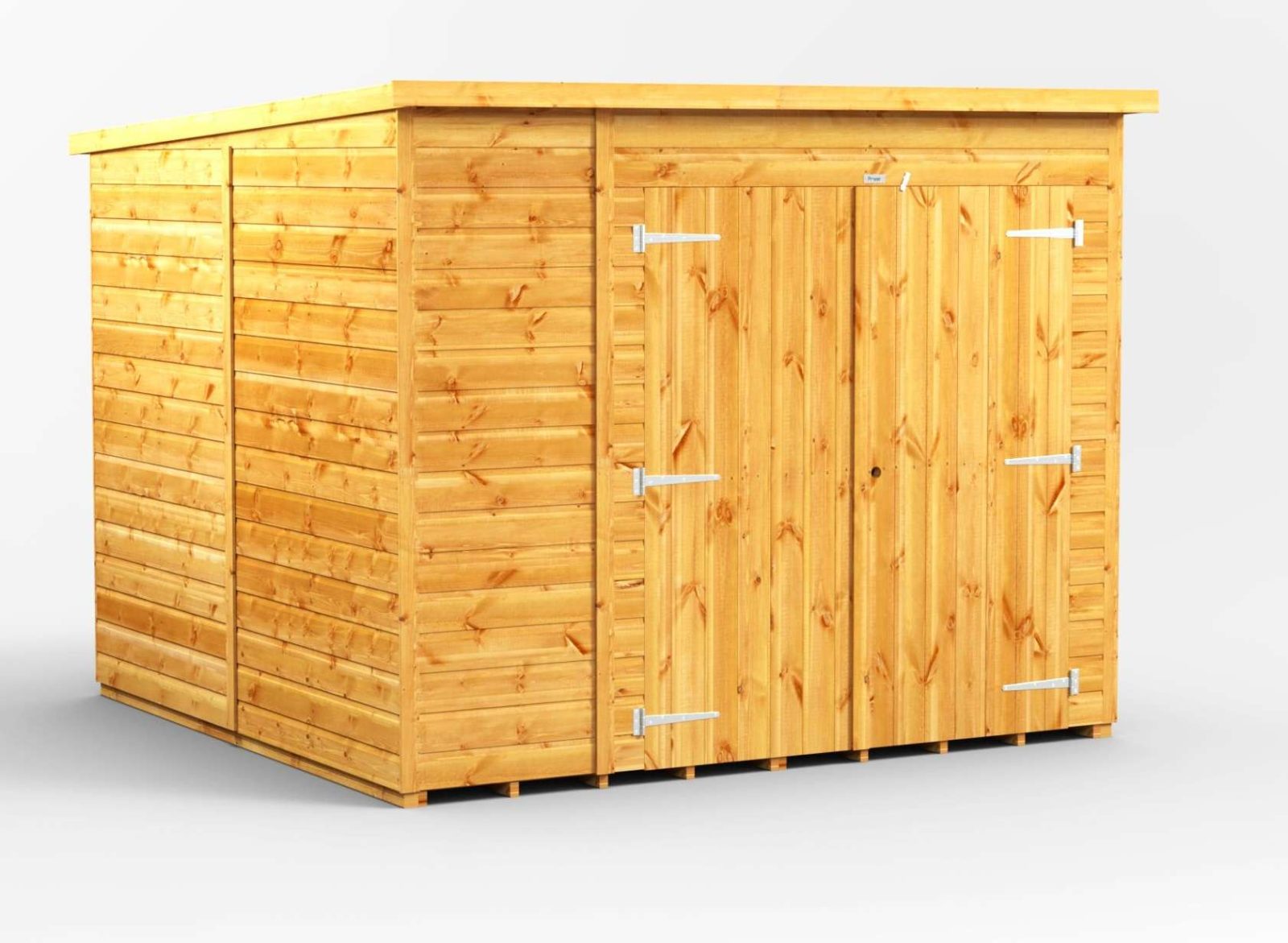 Power 8'x8' Tongue and Groove Timber Pent Storage Shed - Wide Double ...